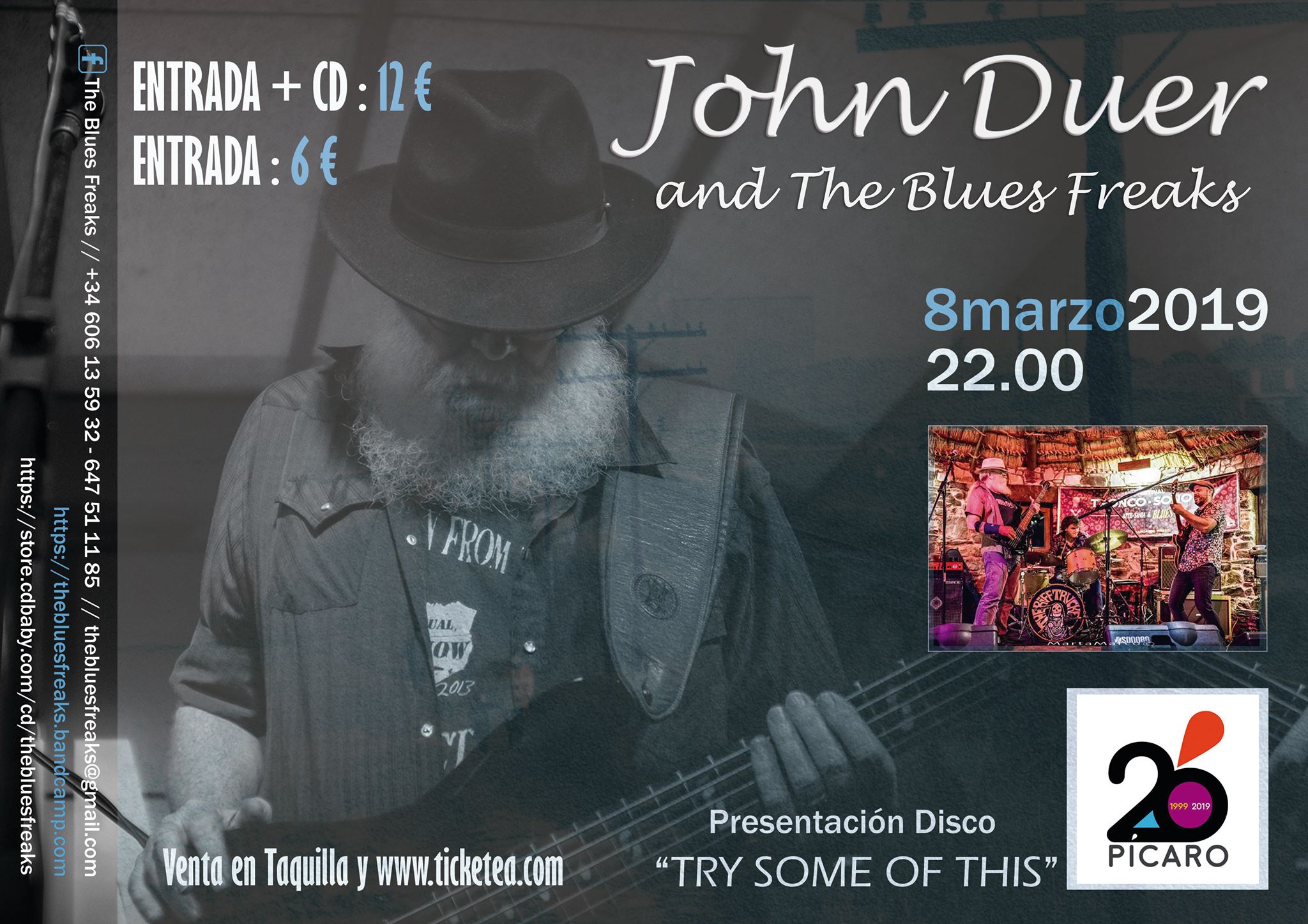 John Duer & The Blues Freaks presenta en la Sala Los Clásicos de Toledo ...